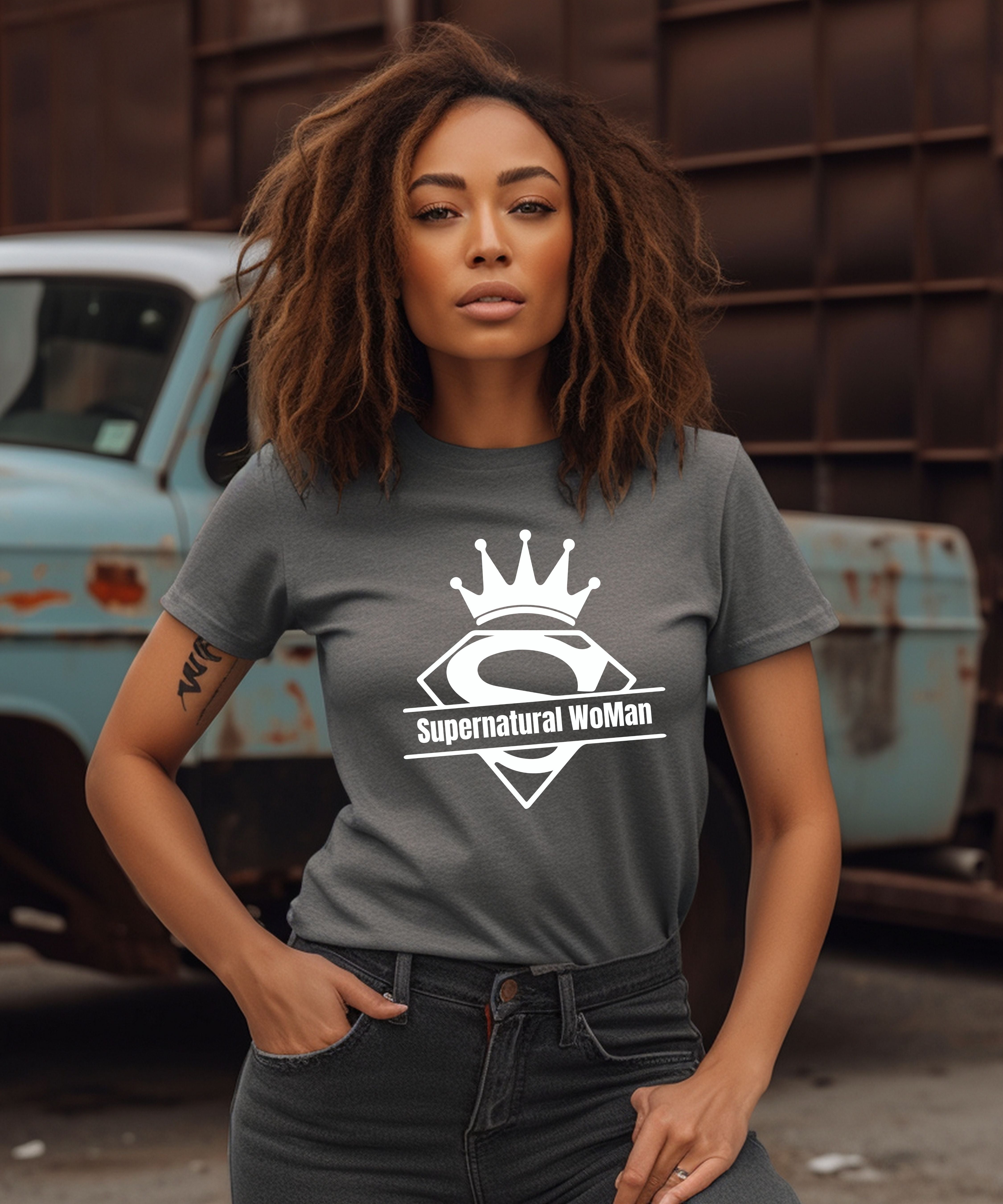 Supernatural Woman Front & Back 3001C Bella + Canvas Unisex Jersey Sho ...